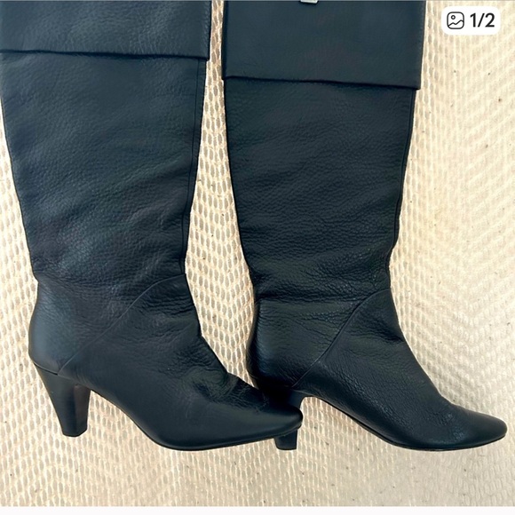 Shoes | Chic Black Heeled Boots Mark Fisher | Poshmark